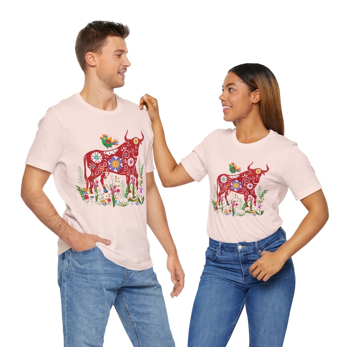 El Toro T Shirt, Mexican Art Shirt, Cow Shirt, Bull in Flowers Floral ...
