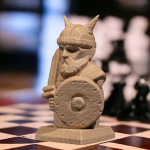 Viking Chess Pieces Set - Unique Norse Design, Chess Board Accessories ...