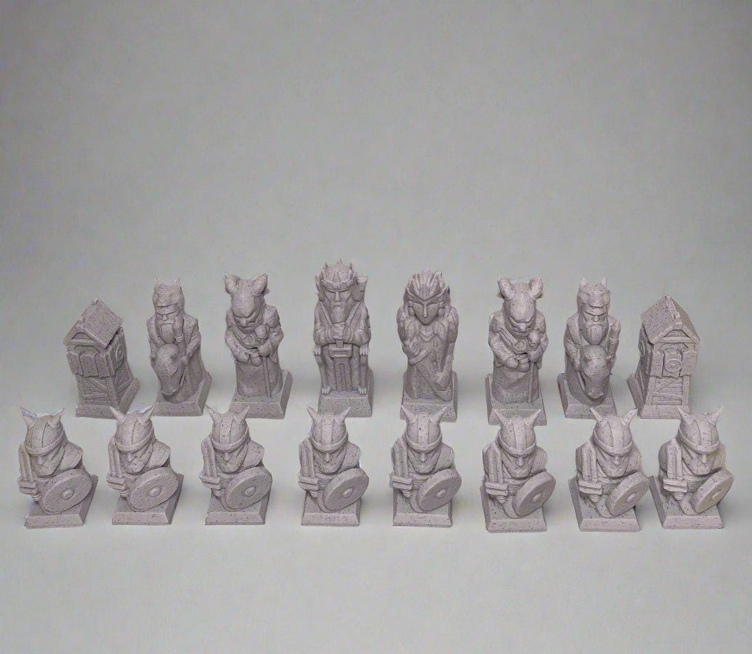 Viking Chess Pieces Set of 16 - Unique Norse Design - Etsy