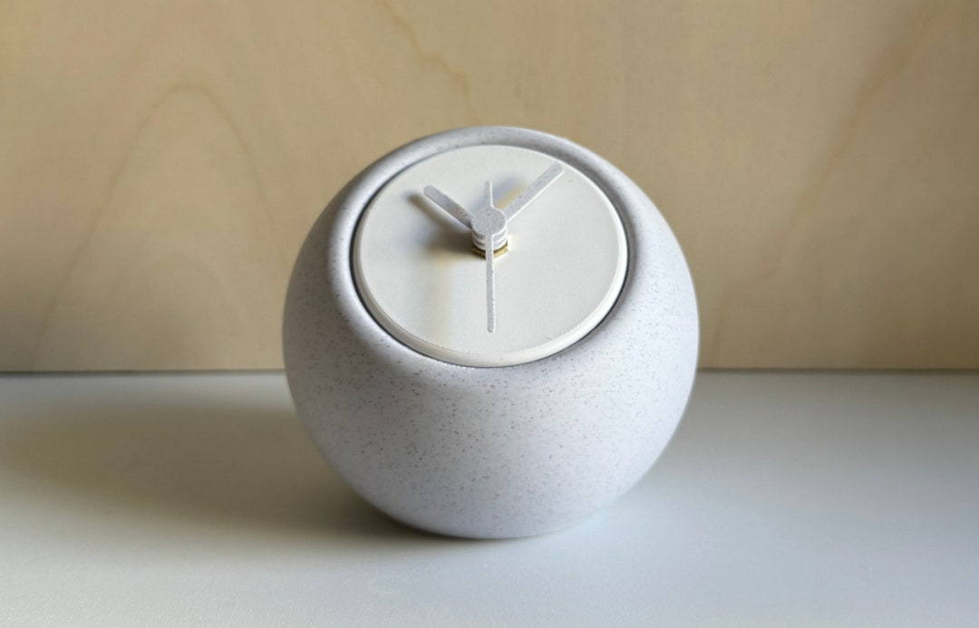 Minimalist Spherical Table Clock Modern Home Decor Elegant Timepiece ...