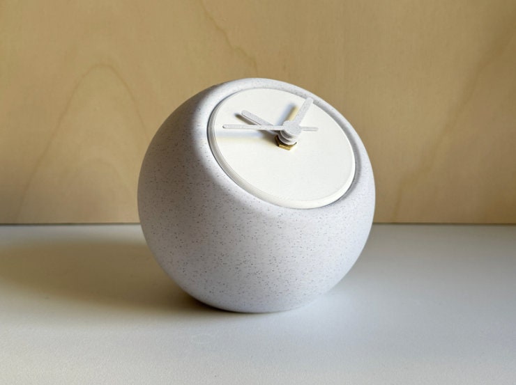 Minimalist Spherical Table Clock Modern Home Decor Elegant Timepiece ...