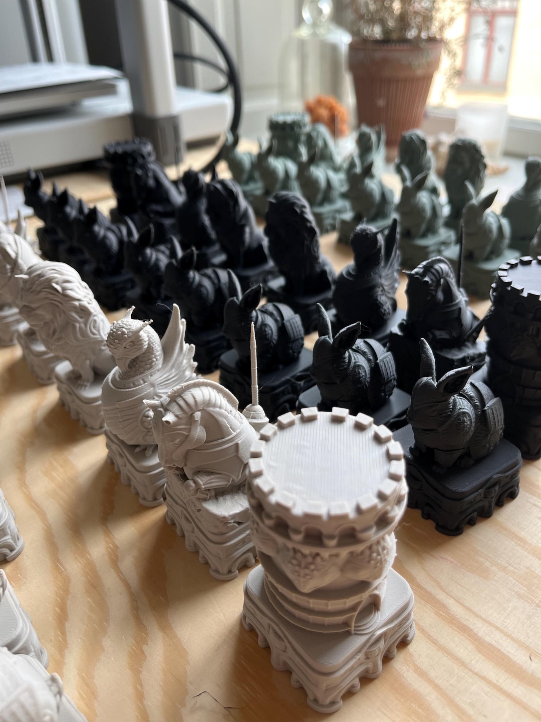 Fantasy Animal Chess Set of 16 Pieces - Etsy