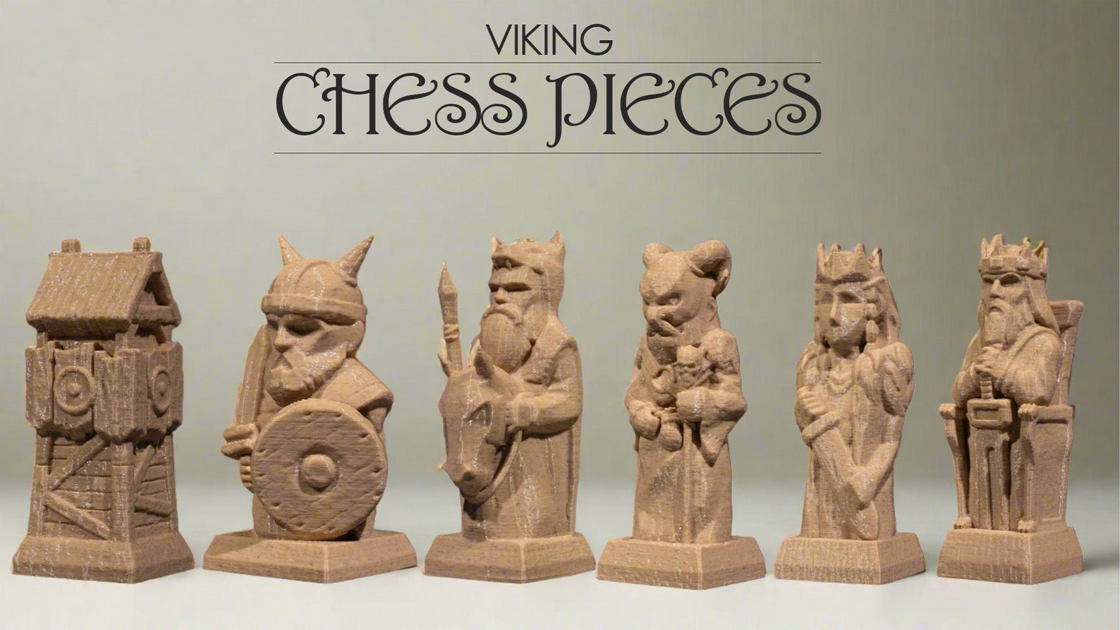 Viking Chess Pieces Set - Unique Norse Design, Chess Board Accessories ...