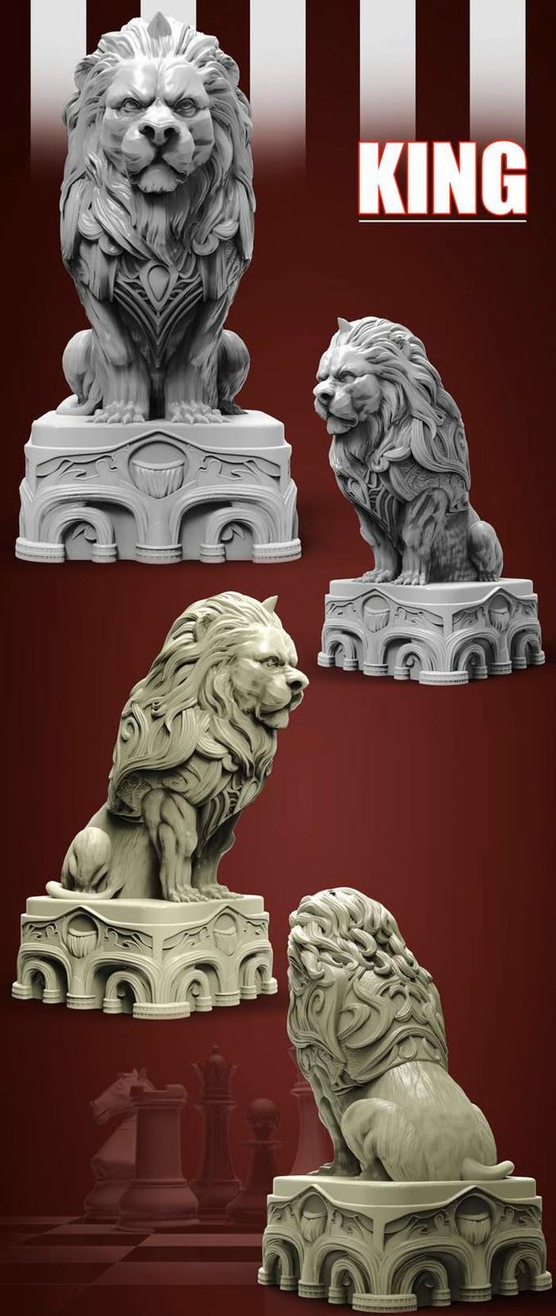 Fantasy Animal Chess Set - Etsy