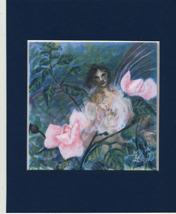 Items similar to Fairy of the rose bush PRINT on Etsy