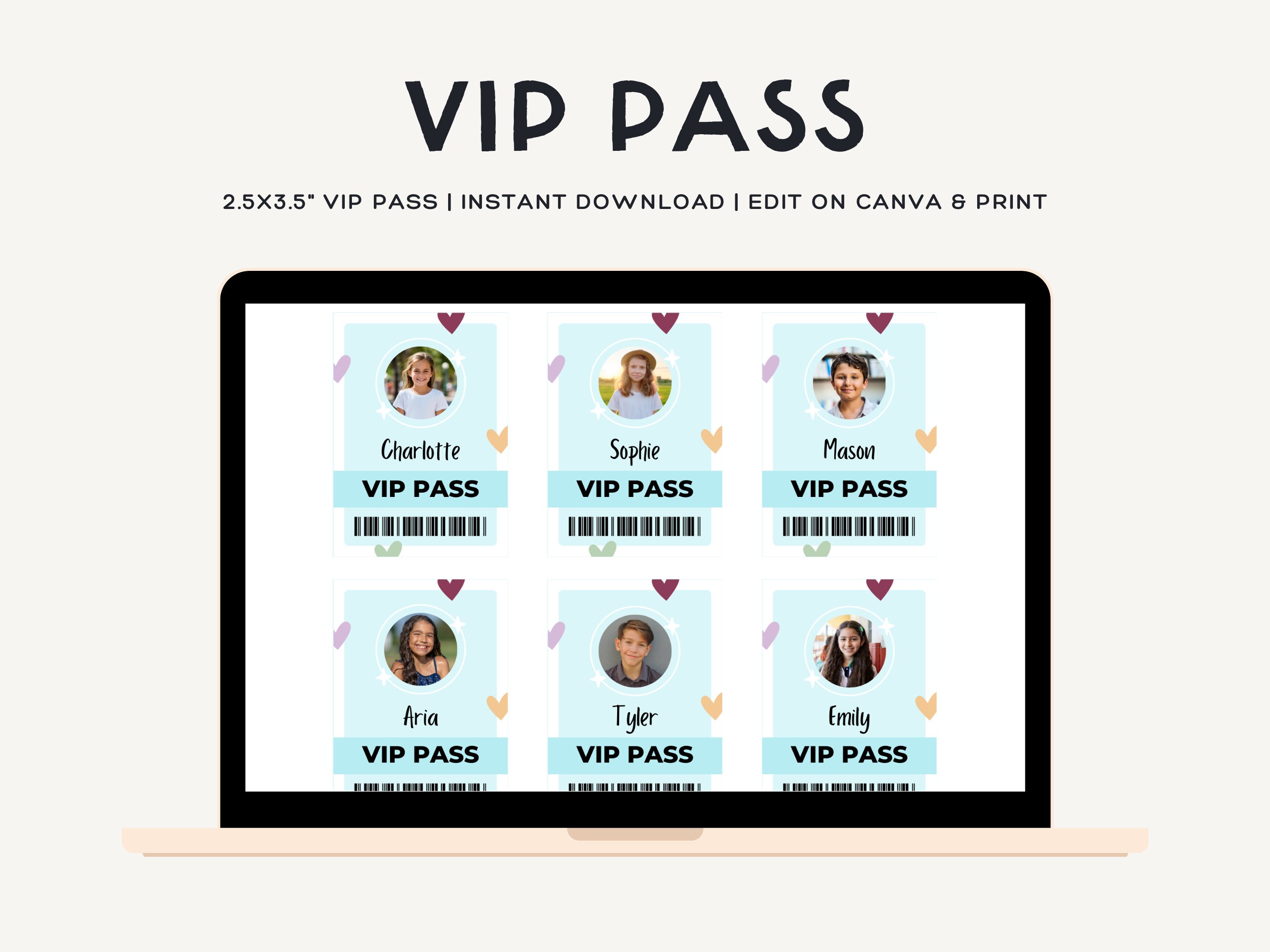 Editable VIP Pass | T Swift Eras Birthday Party Theme | Canva Template ...