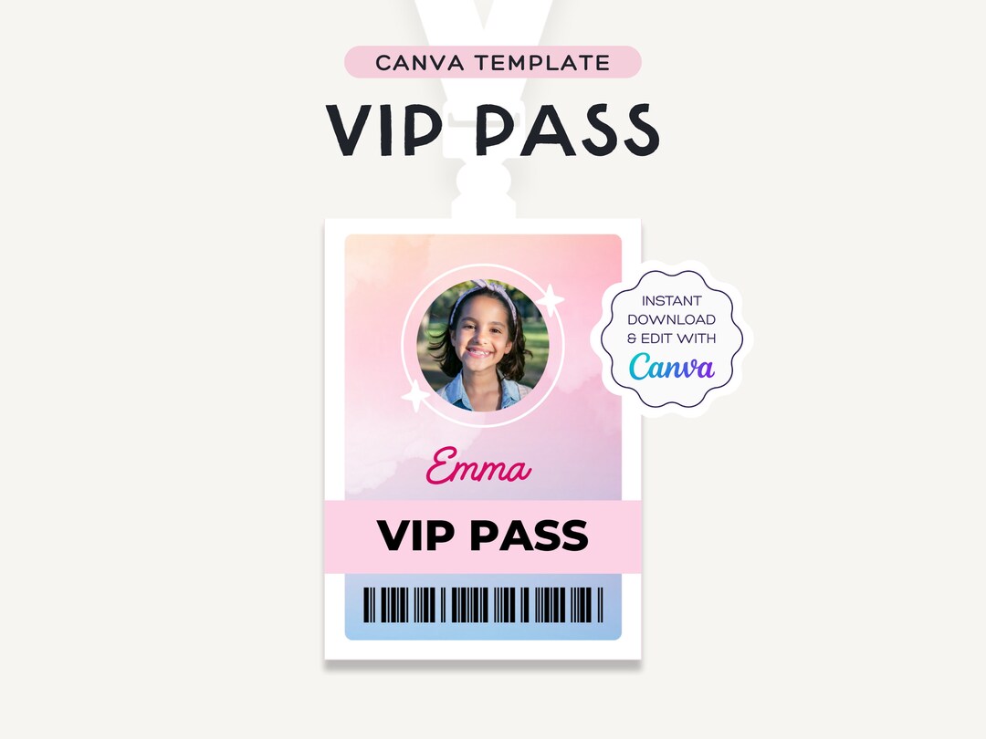 Editable T Swift VIP Passes Swift Lover Birthday Party Theme Size: 2 ...