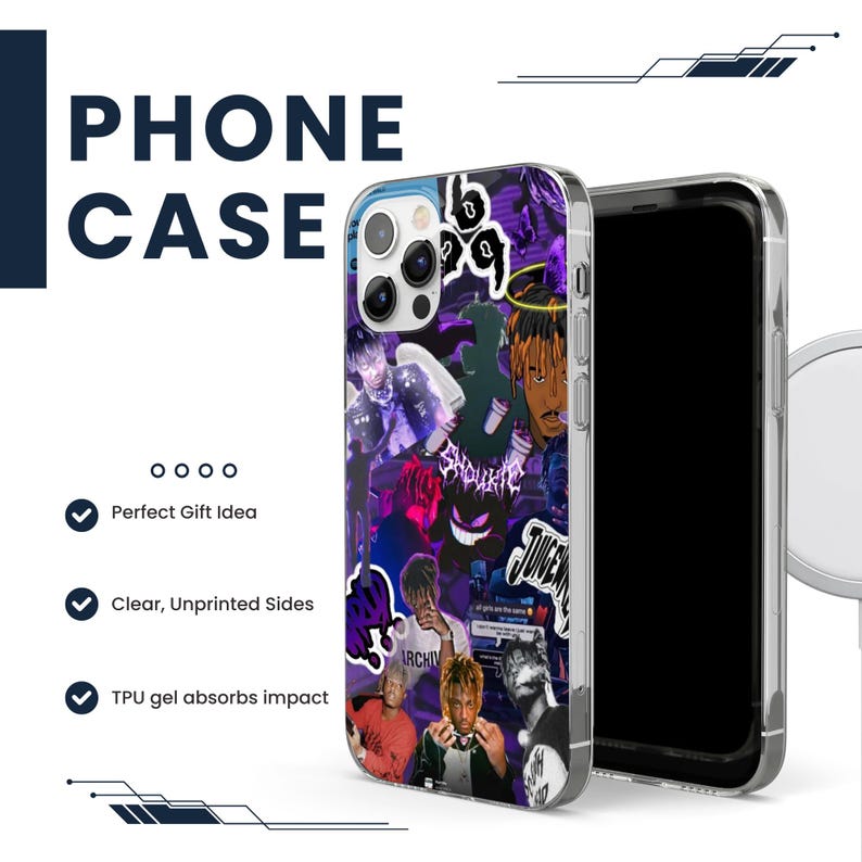 Juice WRLD 999 Phone Case: Protective TPU Gel, UV Print - Etsy