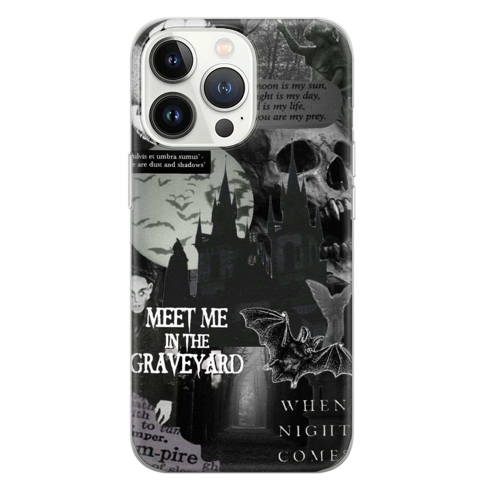 Grunge Phone Case Goth Dark Gothic Cover for iPhone 17 Pro Max, 16e, 15 ...