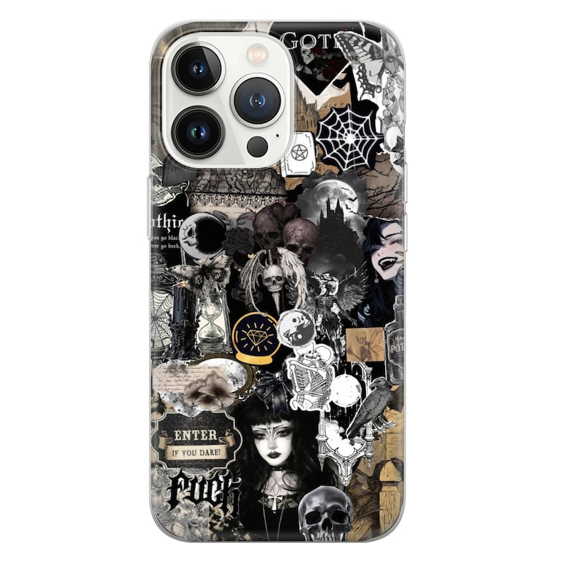 Grunge Phone Case Goth Dark Gothic Cover for iPhone 17 Pro Max, 16e, 15 ...