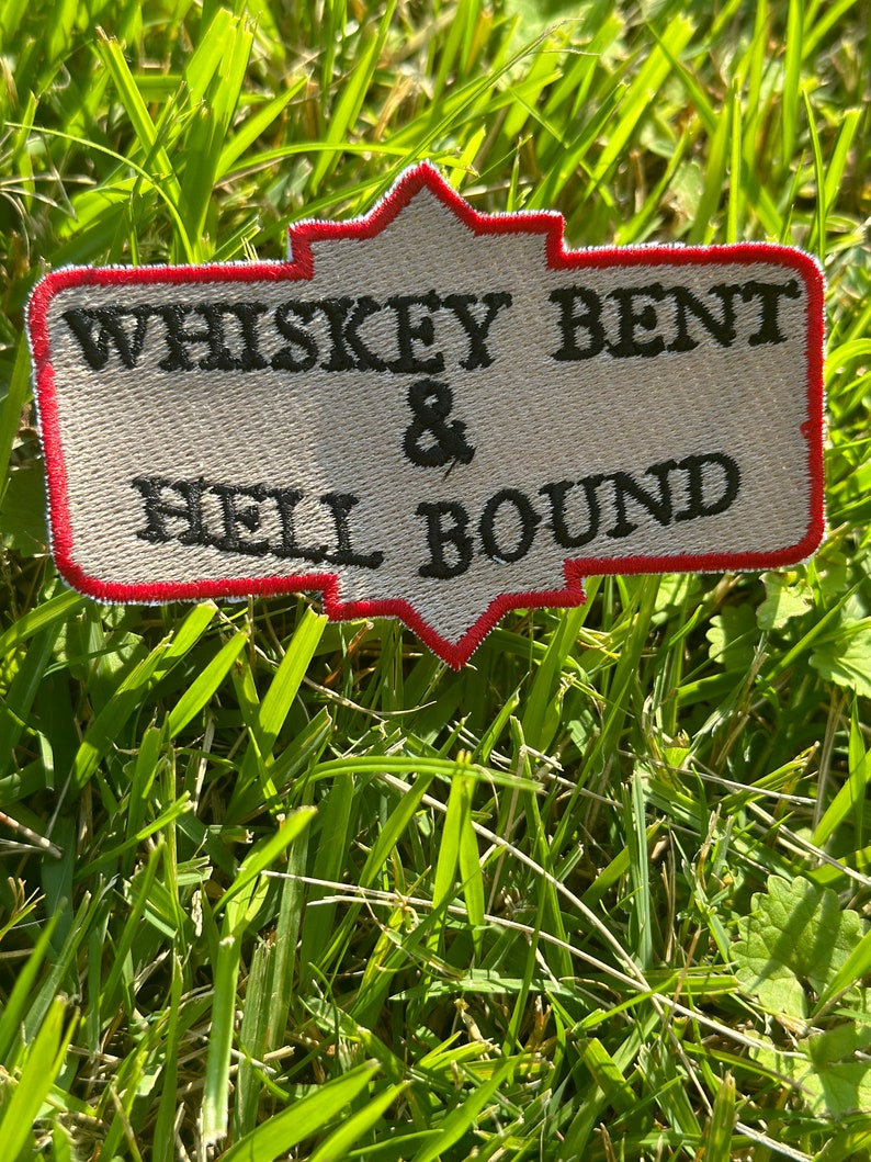 Whiskey Bent & Hell Bound Trucker Hat Patch - Etsy