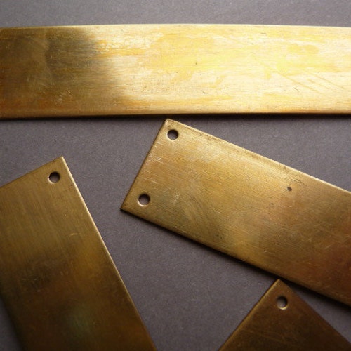 12 Brass Logo Tags Label or Frame ID Bracelet - Etsy