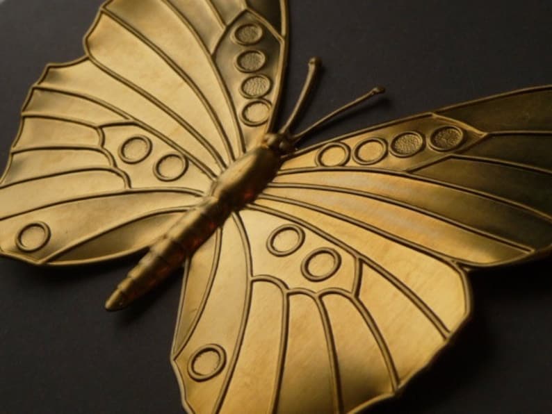 Brass Butterfly Stamping - Huge Insect - Etsy