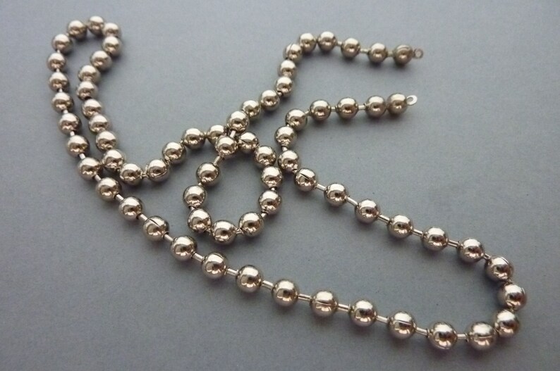Two Silver Brass Ball Chain Necklaces 18 In - Etsy