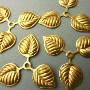 6 Brass Three-leaf Branch - Large - Etsy