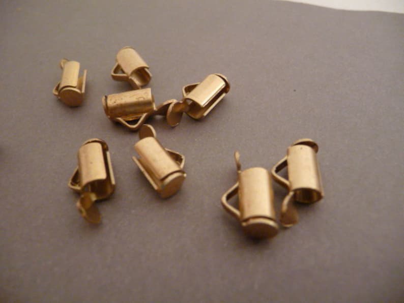 6 End Cap Clasp for Ball Chain Bib Brass 1/4" - Etsy