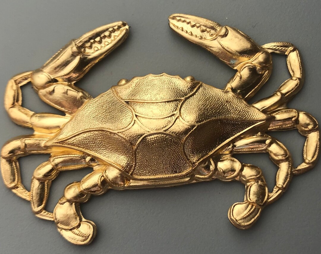 Brass Crab Large - Etsy