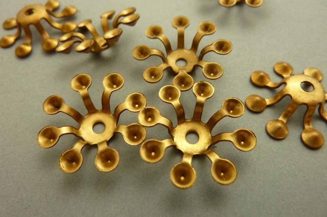 6 Brass Rhinestone Settings - Round Spokes 21 Mm - Etsy