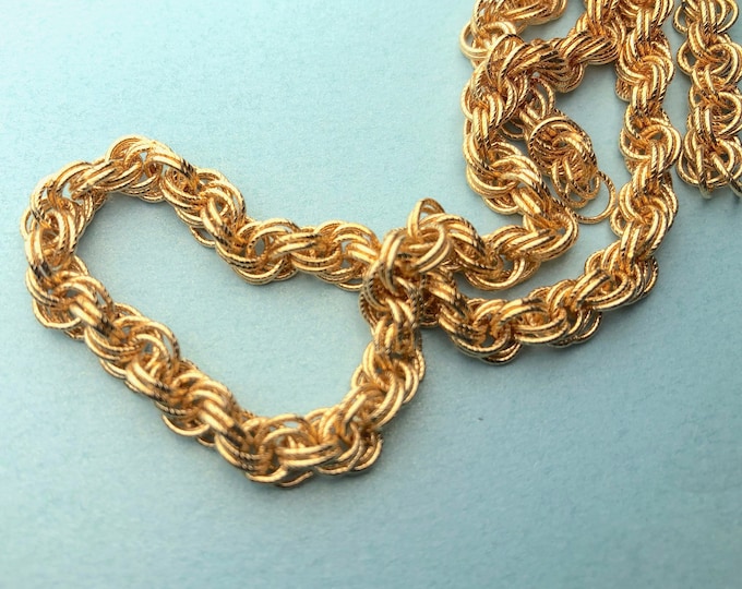 Snake Chain Necklace Vintage Brass 33 Inches - Etsy