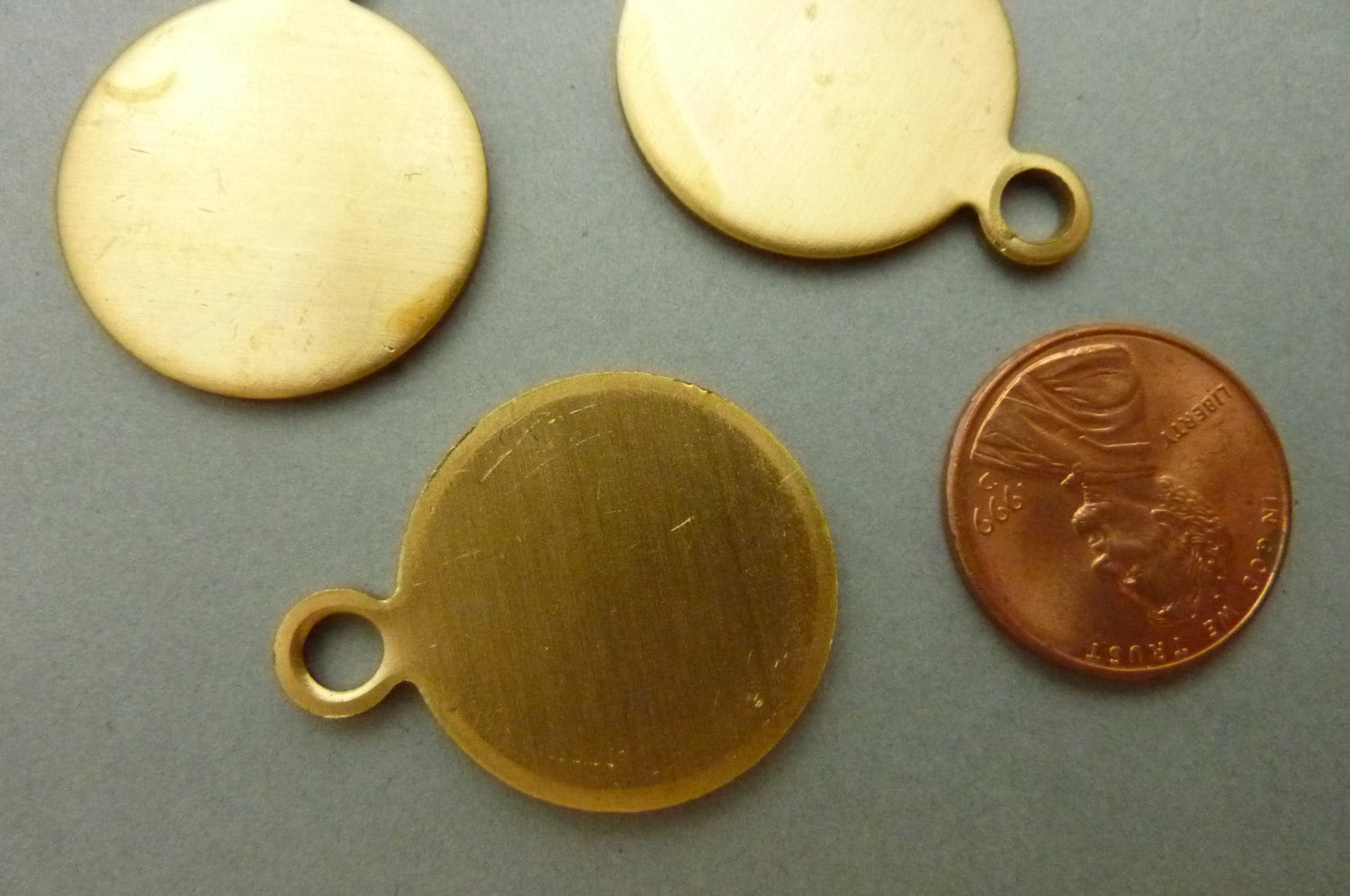 3 Brass Round ID Blanks Nameplates Dog Tags 22 Mm - Etsy