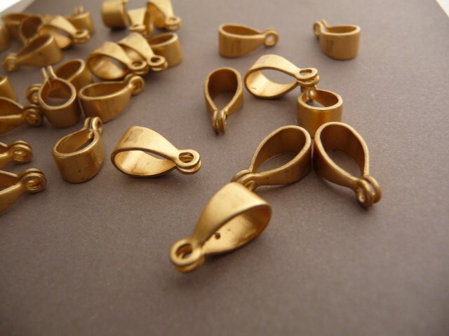 12 Brass Rivet Bail - Chain End Connector - Steampunk - Etsy