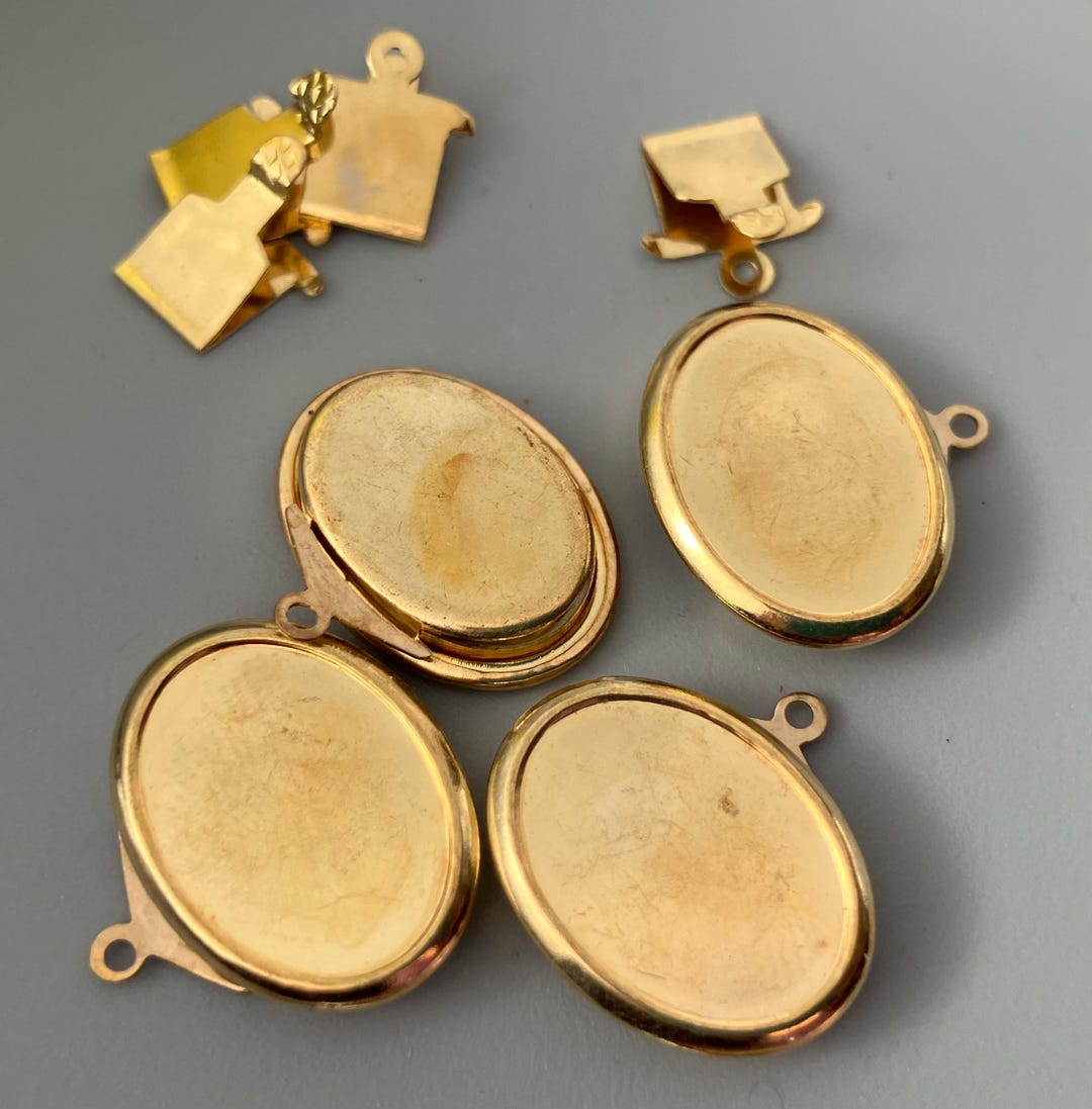 4 Brass Setting Box Clasps - One Strand - 18 X 13 Mm - Etsy