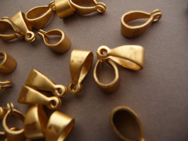 12 Brass Rivet Bail - Chain End Connector - Steampunk - Etsy