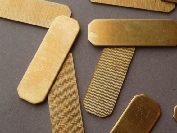 12 Brass Logo Tags Label or Frame ID Bracelet D-ring | Etsy