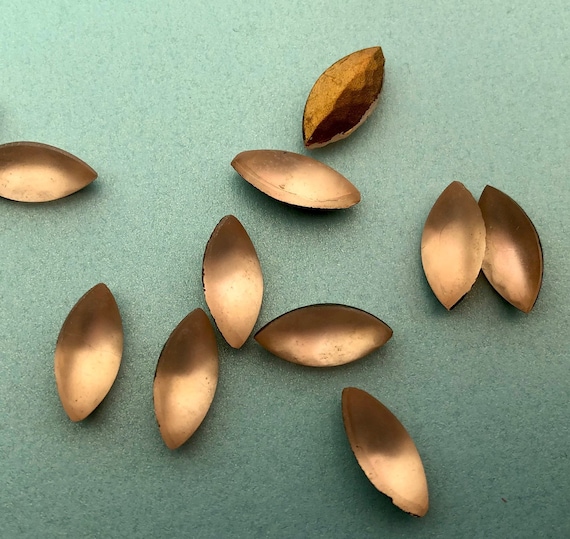 12 Rose Frosted 15 X 7 Antique Glass Crystal Rhinestone - Etsy