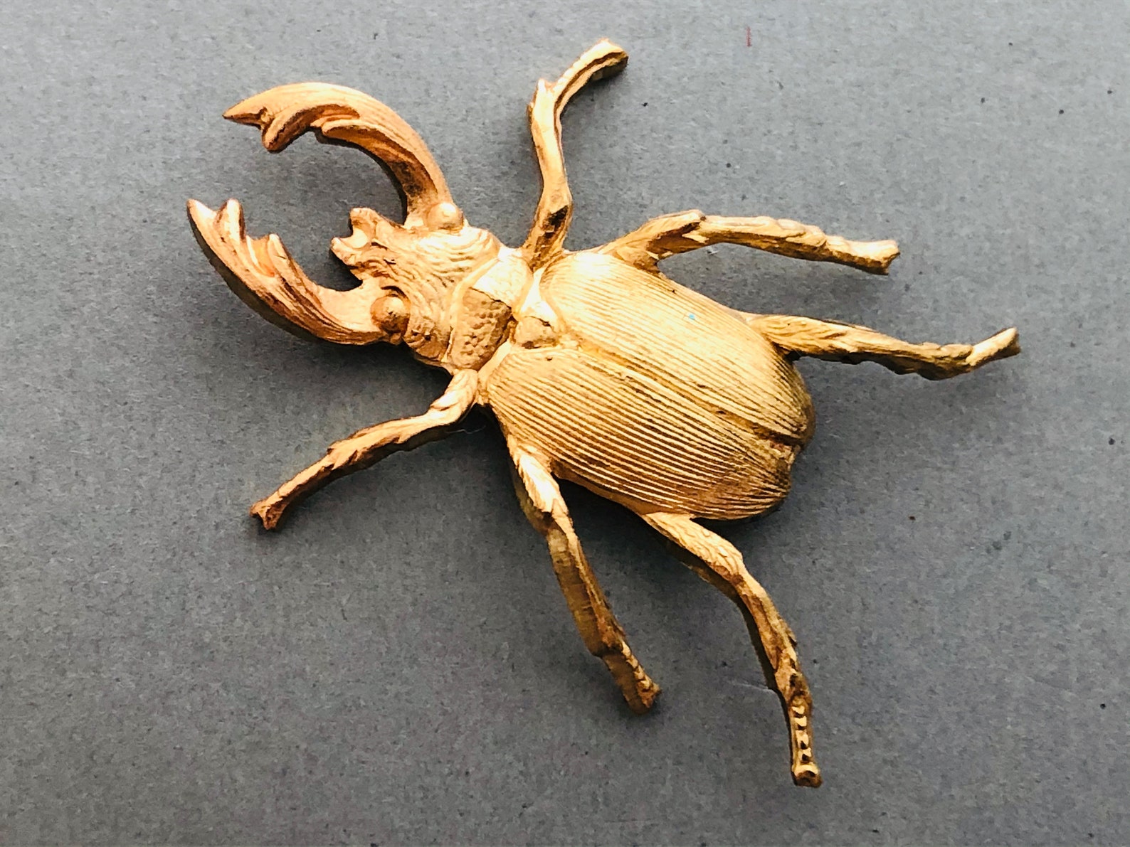 Brass Bug 3-D Stag Beetle Scarab Die Struck Insect - Etsy