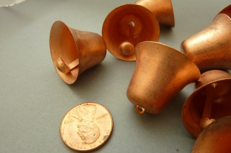 6 Large Copper Bells - Vintage Mechanical Charms - Etsy