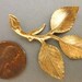 2 Brass Rose Three Leaf Branch Findings - Etsy