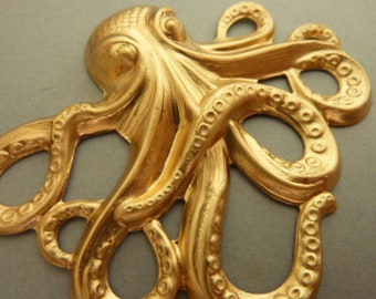 Large Brass Octopus - Etsy