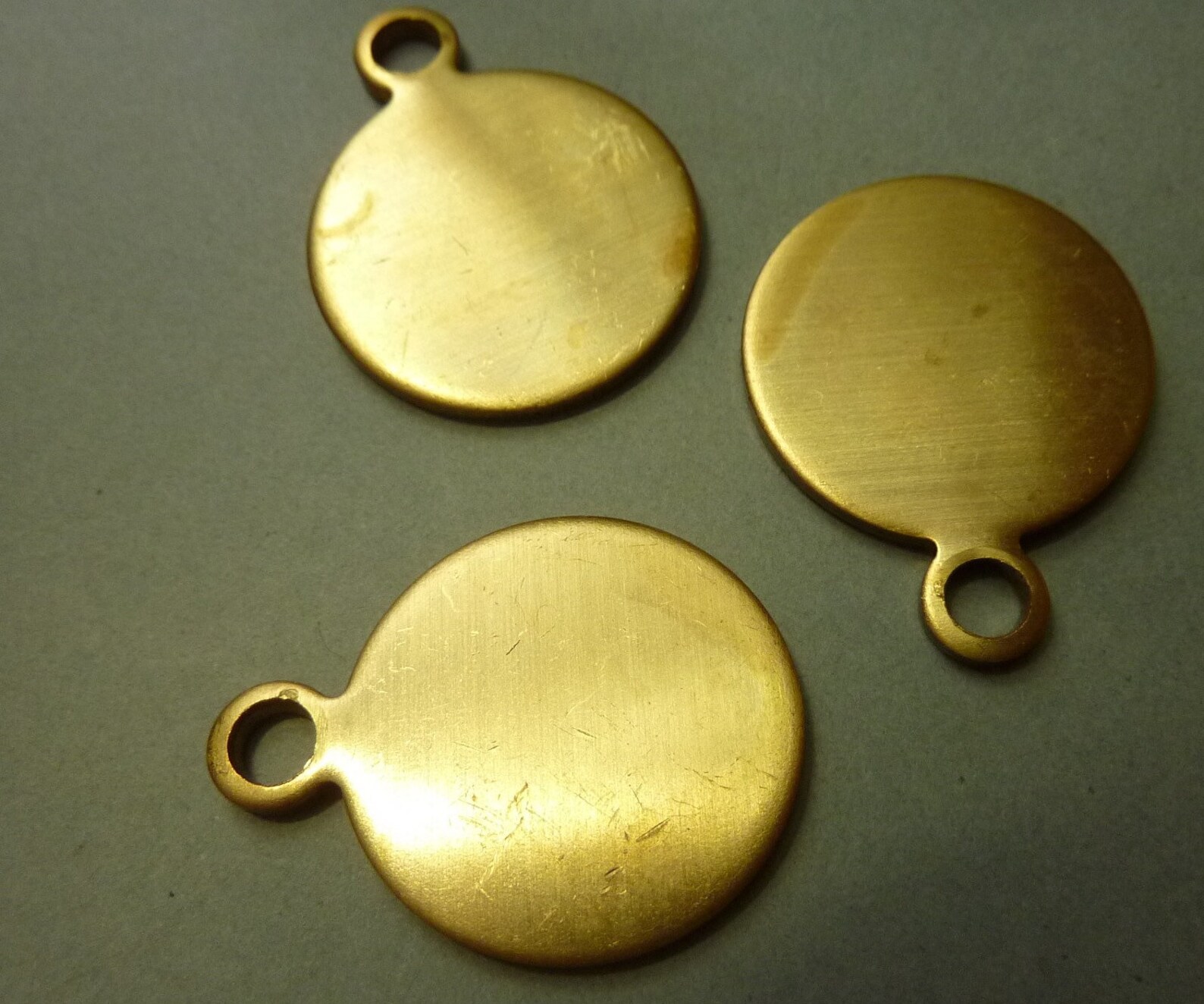 3 Brass Round ID Blanks Nameplates Dog Tags 22 Mm - Etsy