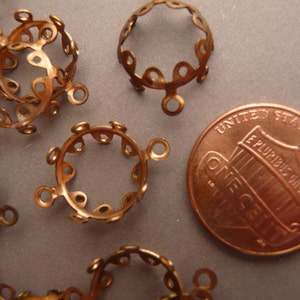 12 Lace Filigree Settings Connectors - 12 Mm Open Back - Etsy