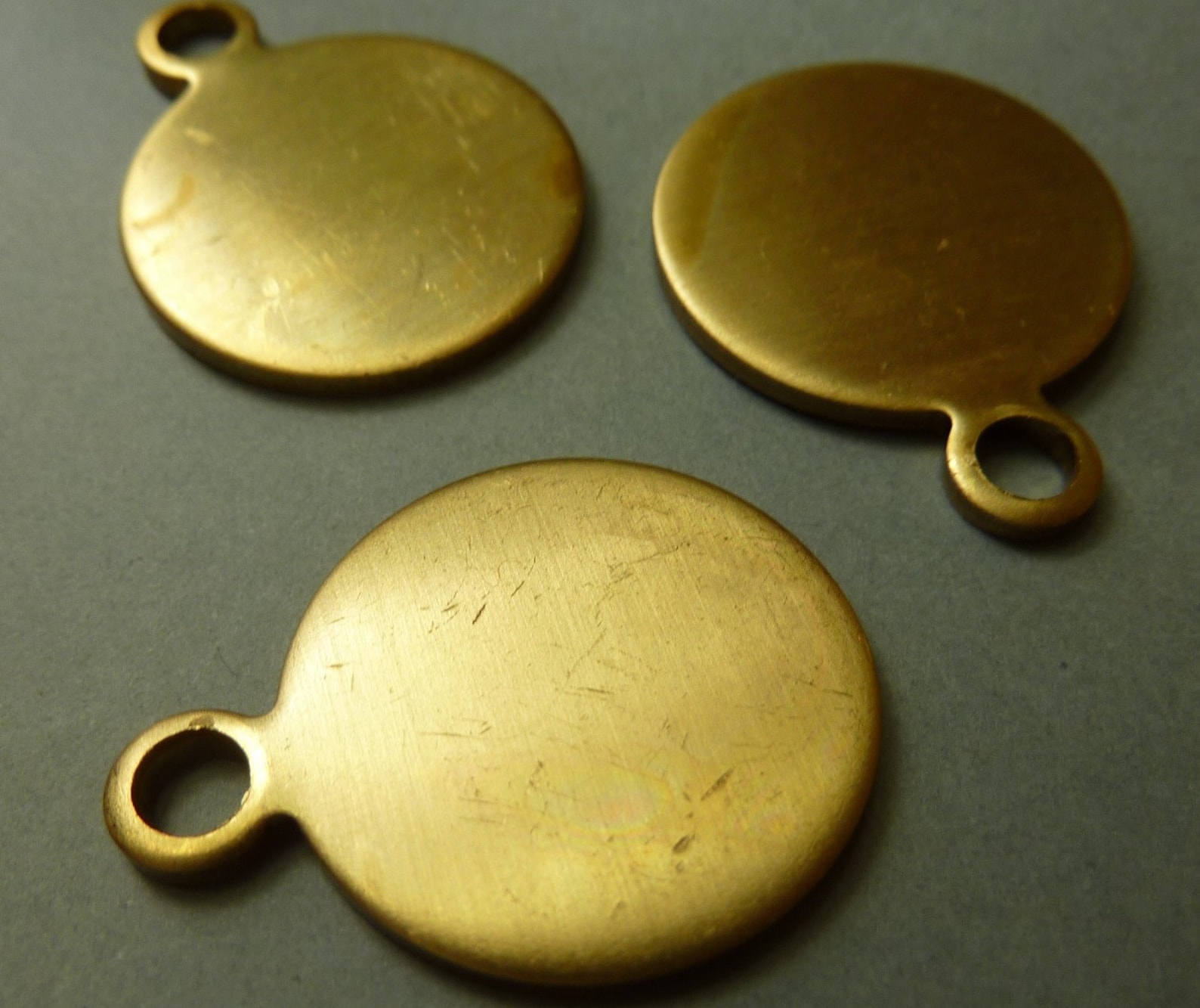3 Brass Round ID Blanks Nameplates Dog Tags 22 Mm - Etsy