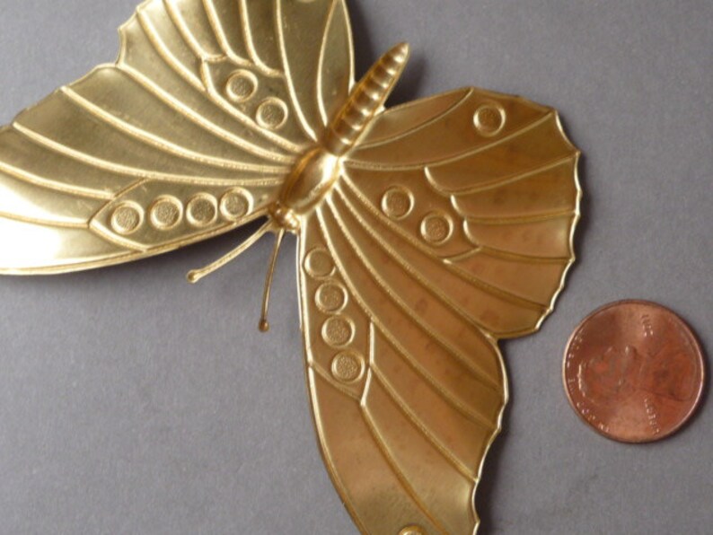 Brass Butterfly Stamping - Huge Insect - Etsy