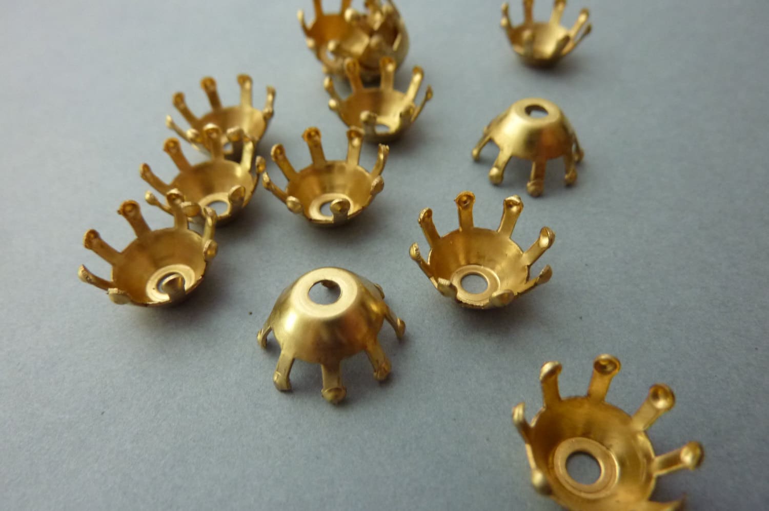 6 Bead Caps Steampunk Rivet Setting - Etsy