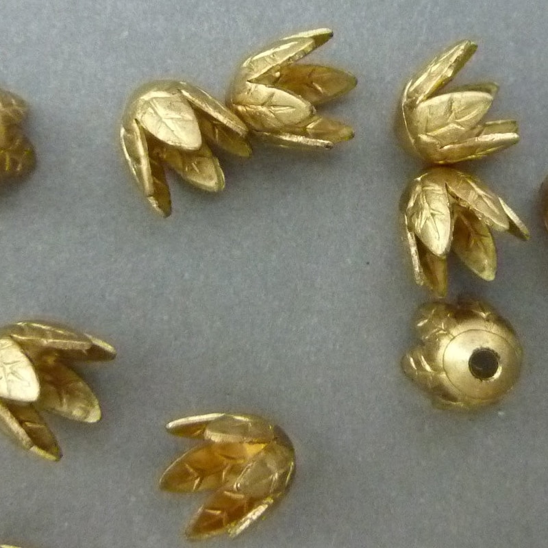 Leaf Bead Caps - Etsy