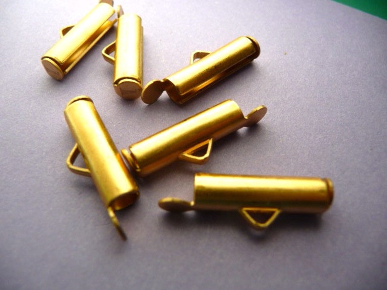 4 End Cap Clasps for Ball Chain Bib Brass 17mm 5/8" - Etsy