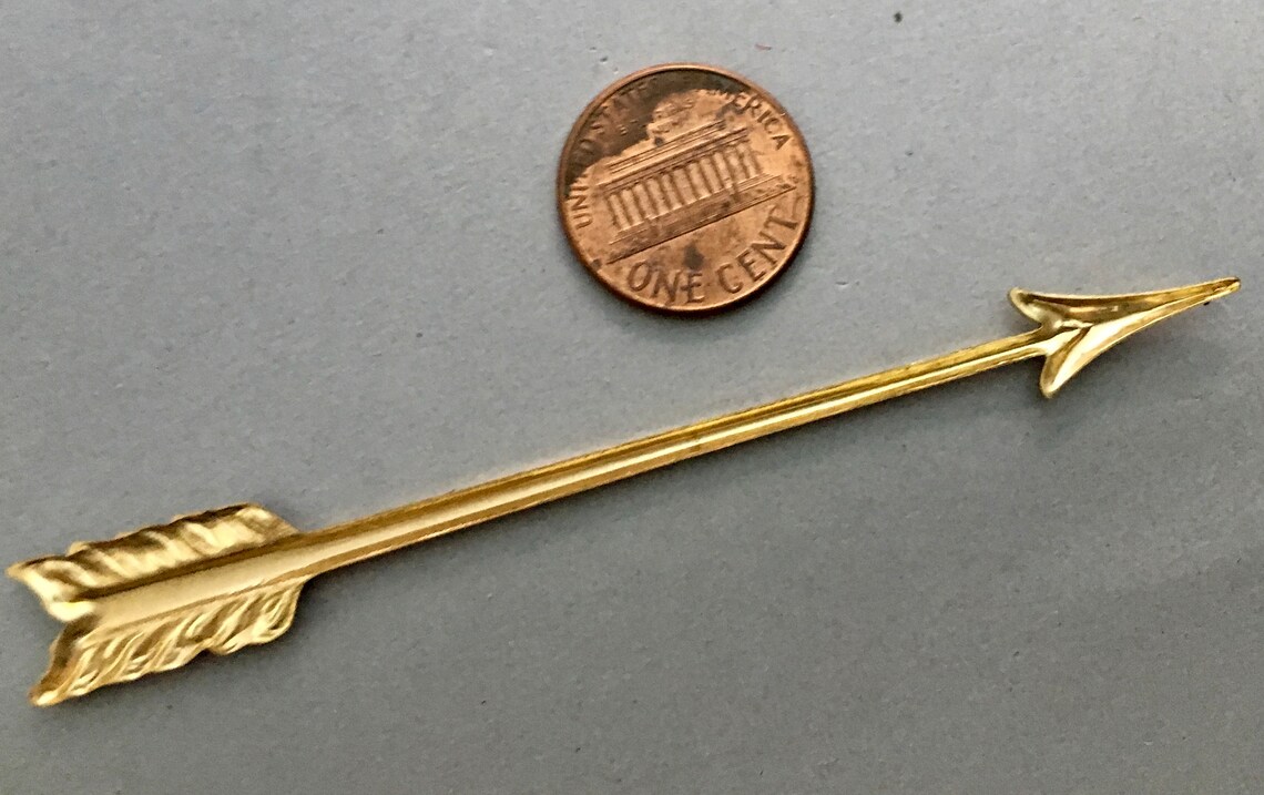 2 Huge Brass Arrow Stampings - Etsy