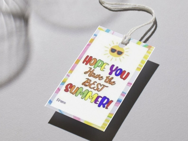 Summer Gift Tags, End of School Year, School is Out Gift Tags, Teacher ...