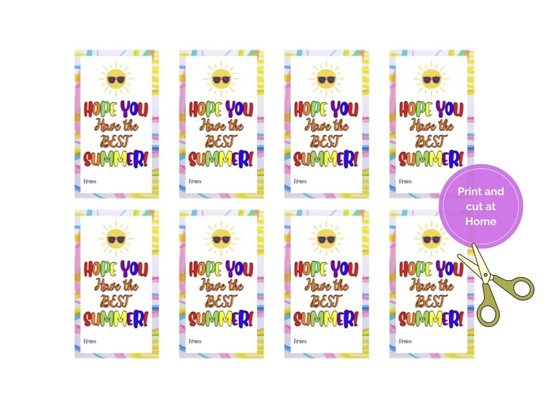 Summer Gift Tags, End of School Year, School is Out Gift Tags, Teacher ...