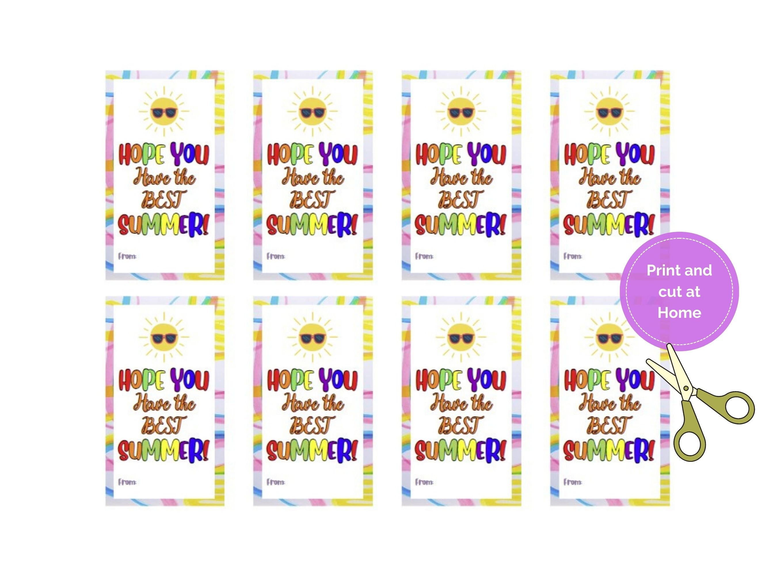 Summer Gift Tags, End of School Year, School is Out Gift Tags, Teacher ...