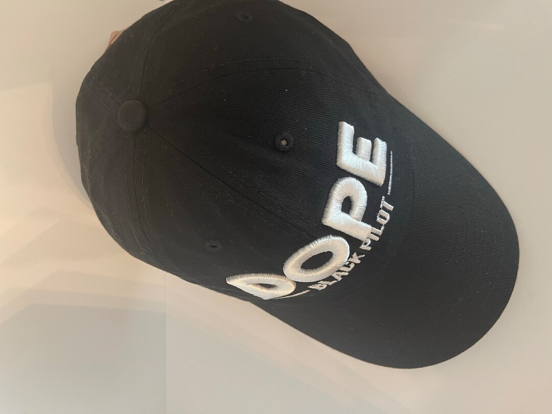 Dope Black Pilot|dad Cap| Aviation| Gift for Pilot| 3D Puff Embroidered ...