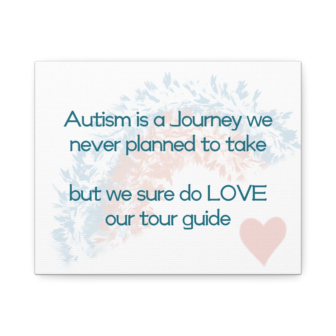 Autism Canvas 01 Autism Journey Message Quote - Etsy