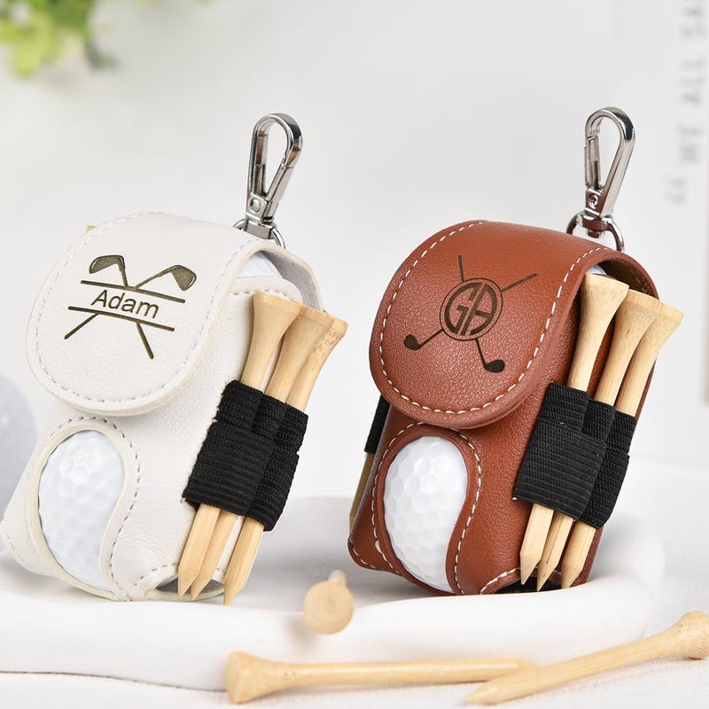 Golf Ball Leather Pouch - Etsy