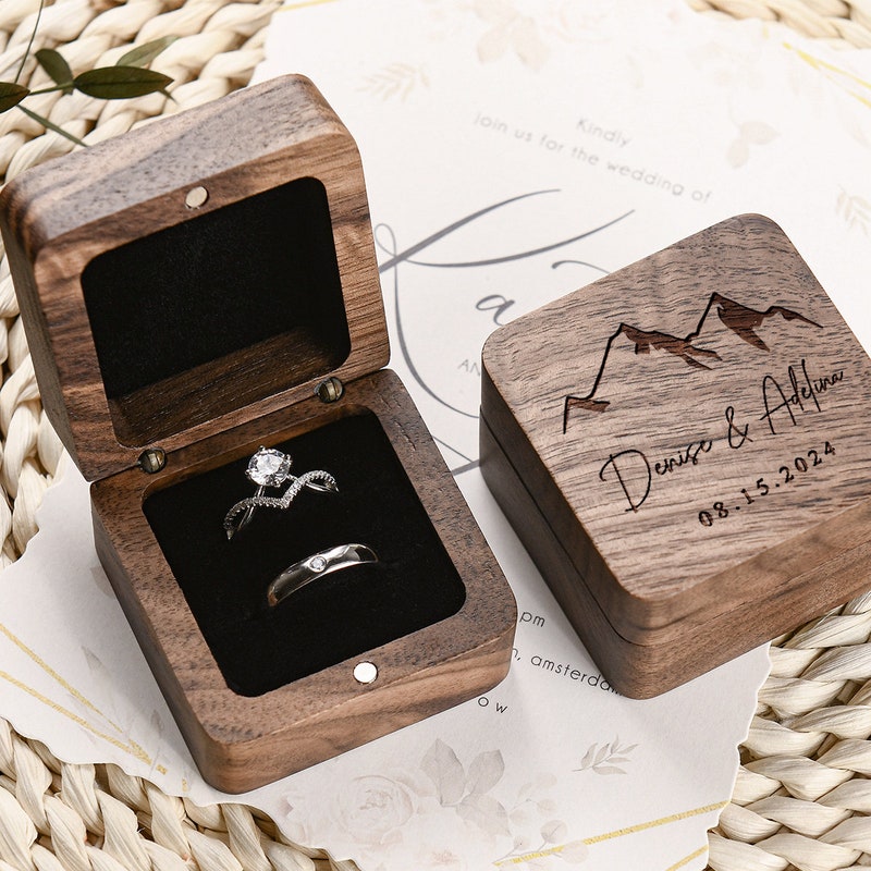 Personalized Engraved Ring Boxes - Etsy