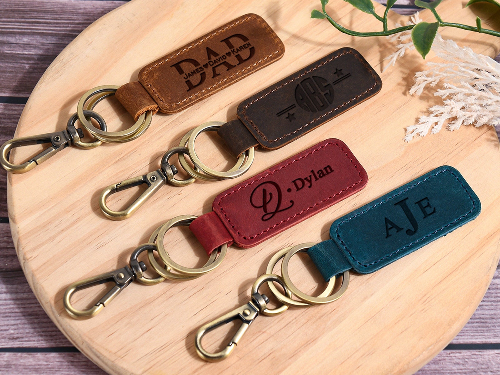 Drive Safe Keychain,leather Keychain Personalized for Woman,custom Name Key Chain,leather ...