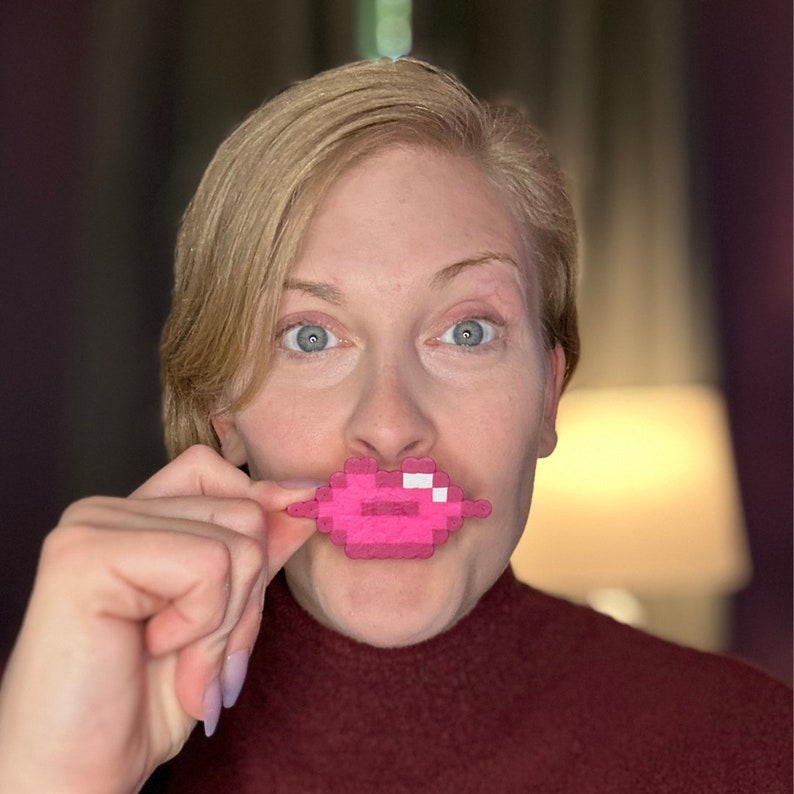 Perler Bead Lips Magnet - Etsy